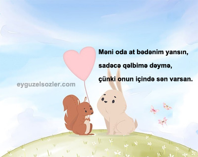Azerice Sevgi Sözleri | Güzel Sözler - Güzel Mesajlar